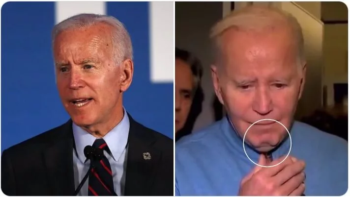 Strange Chin Shape in Photo of Joe Biden Speculation